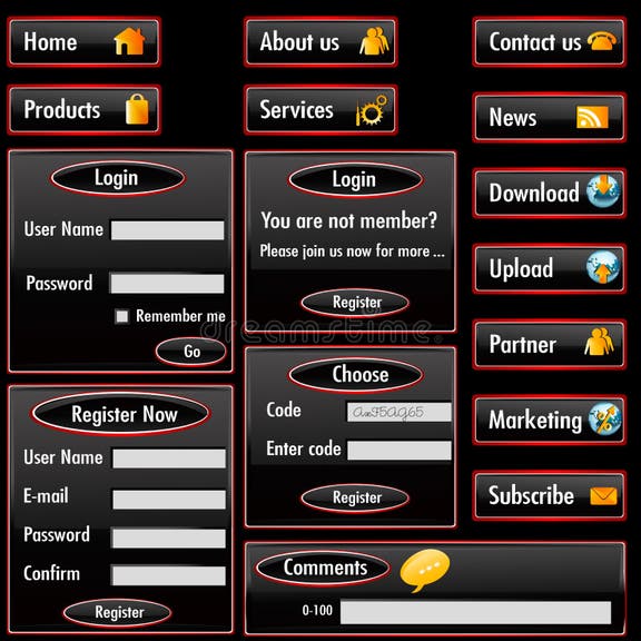 Web Form Template stock vector. Illustration of modern - 20320015