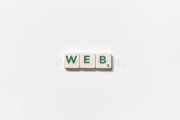 Web Formed of Scrabble Elements on White Background. Stock Image ...