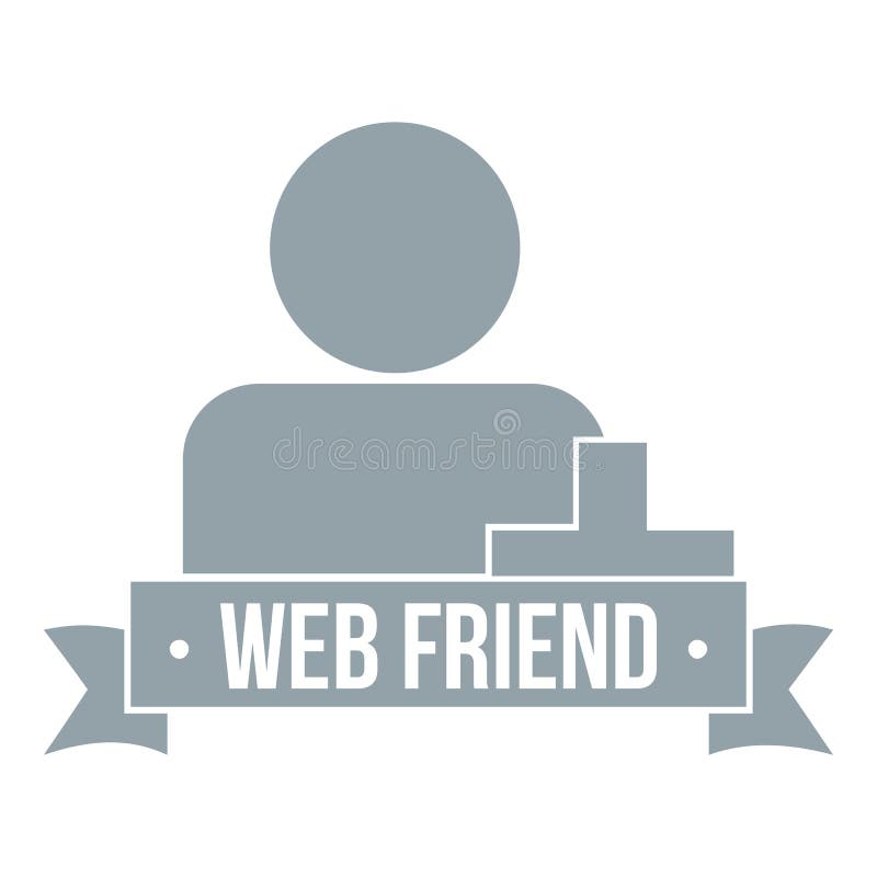 Web Friends Logo, Simple Gray Style Stock Vector - Illustration of icon ...