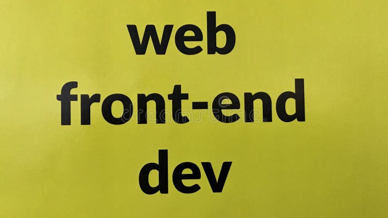 WEB FRONT-END DEV Sign is Looking for Good Tech Help Stock Photo ...