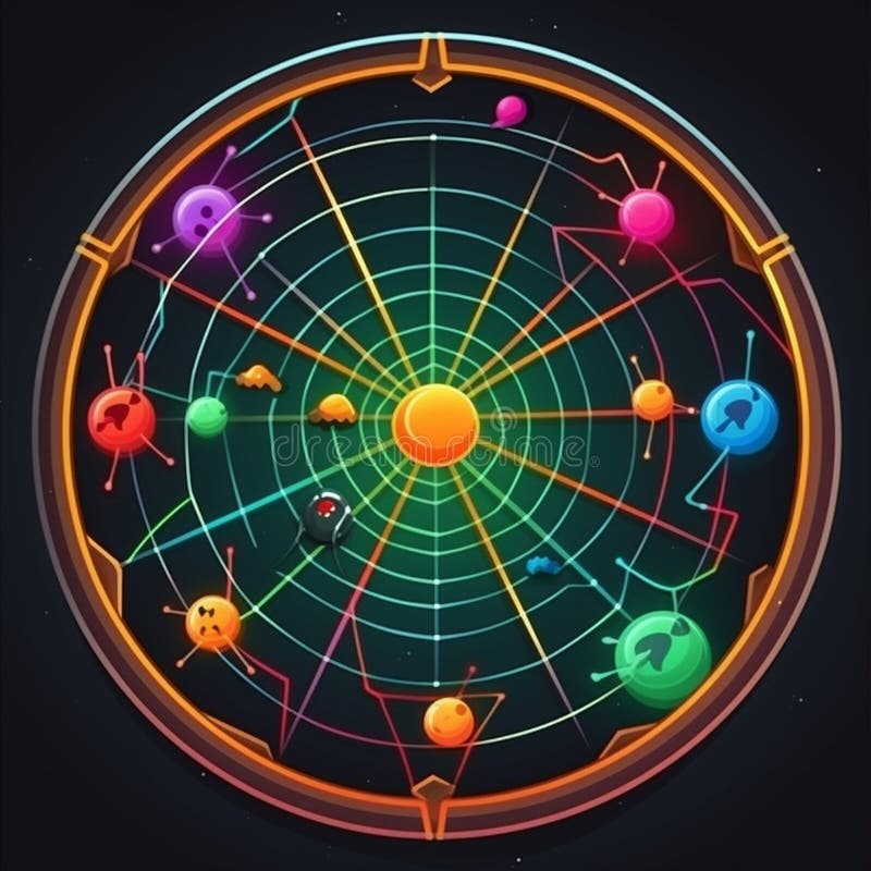Web Game with a Circular Frame. AI Generated Stock Photo - Image of ...