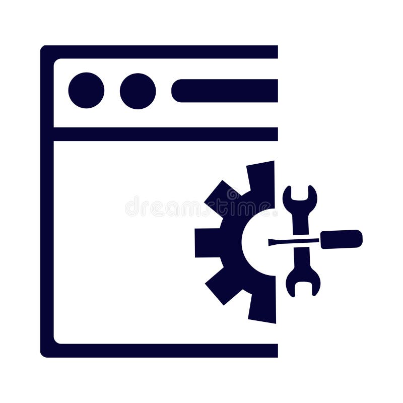 Web, Gear, Repair, Web Maintenance Icon Stock Vector - Illustration of ...