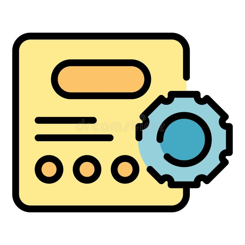 Web Gear System Icon Vector Flat Stock Illustration - Illustration of ...
