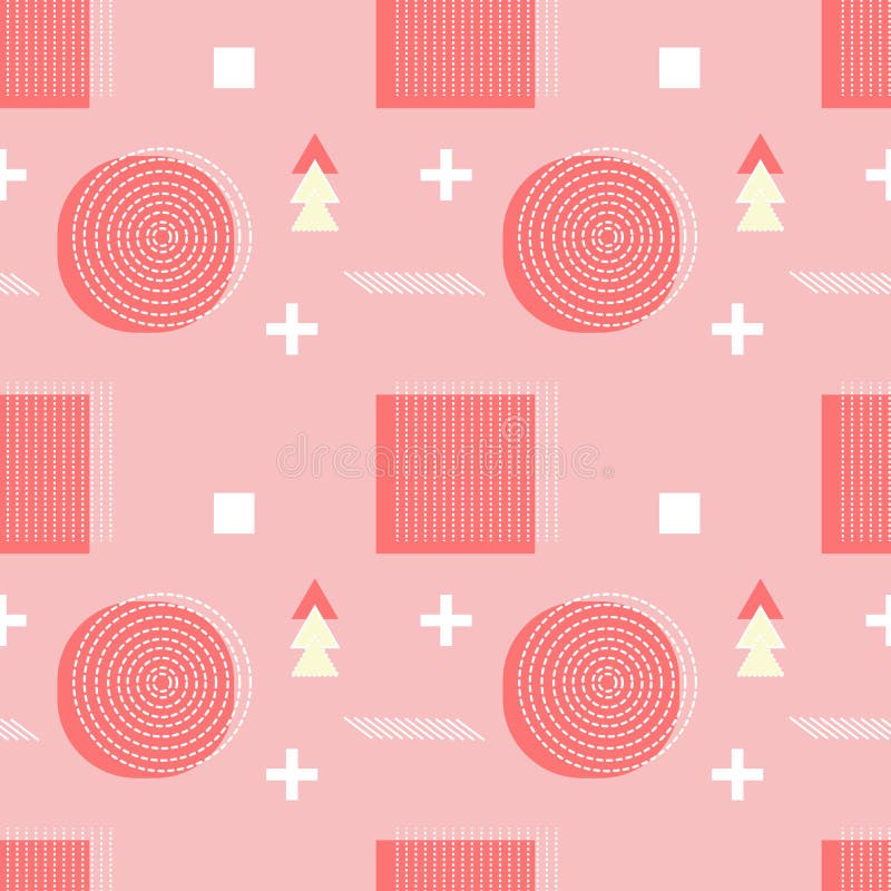 Geometric Seamless Pattern. Memphis Style Stock Illustration ...