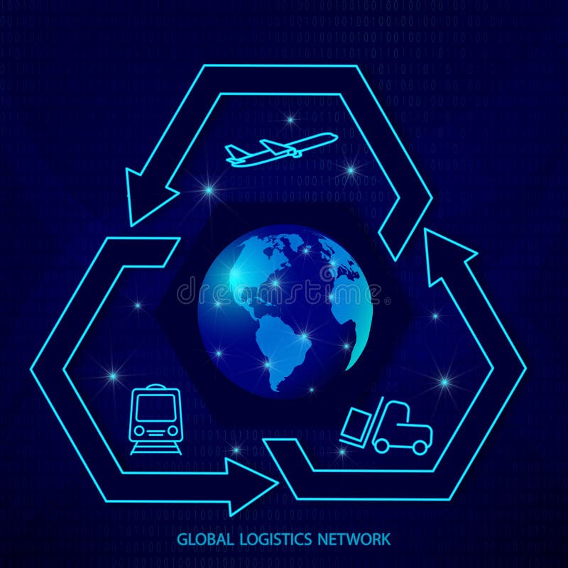Global Logistics Network. Map Global Logistics Partnership Connection ...
