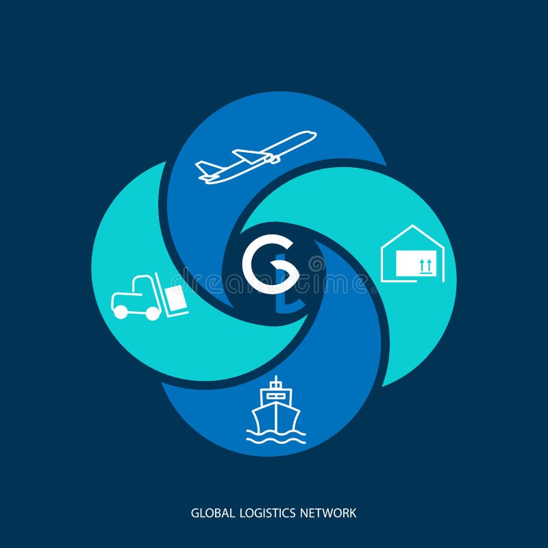 Global Logistics Network. Map Global Logistics Partnership Connection ...
