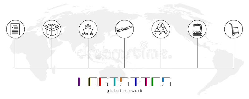 Global Logistics Network. Map Global Logistics Partnership Connection ...