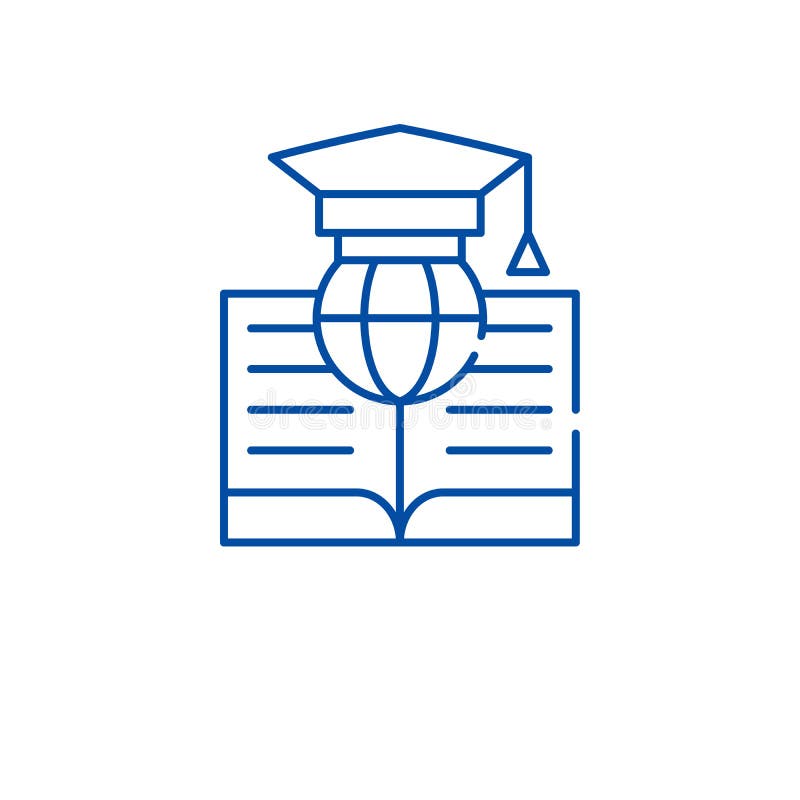 Global Study Line Icon Concept. Global Study Flat Vector Symbol, Sign ...