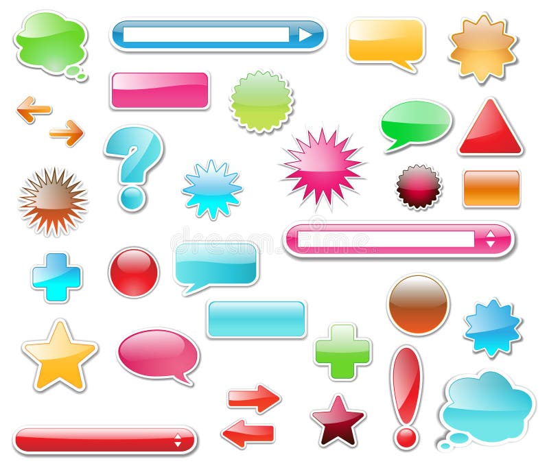 Web elements stock vector. Illustration of shadow, website - 16860682