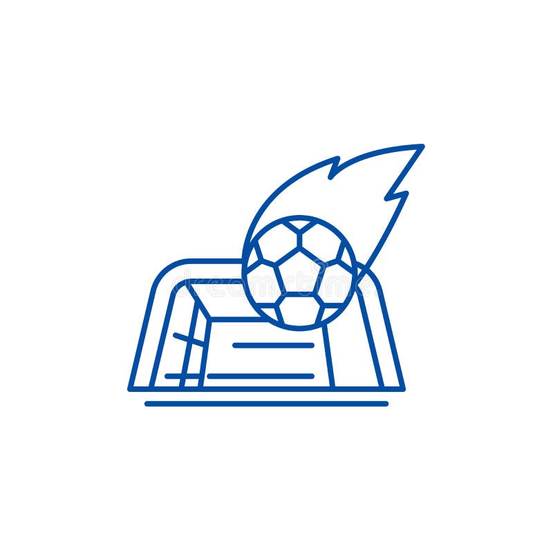 Goal Line Icon Concept. Goal Flat Vector Symbol, Sign, Outline ...