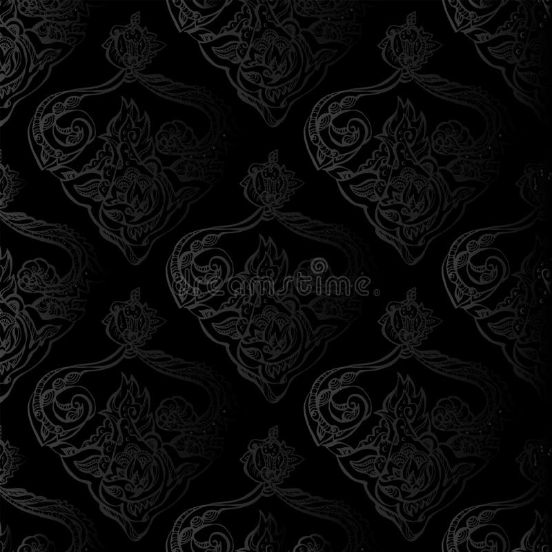 Gothic Seamless Pattern with Grunge Effect Stock Vector - Illustration ...