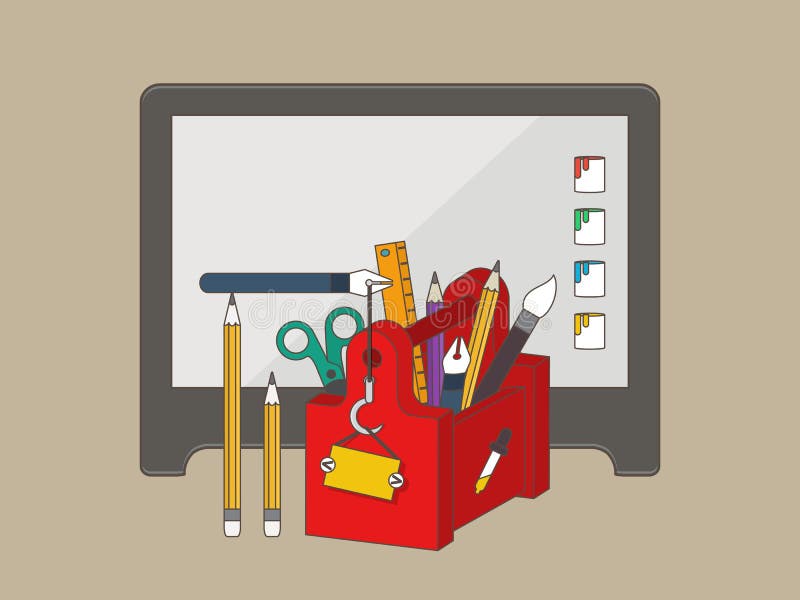 Web, graphic design tools stock vector. Illustration of designer - 57176354