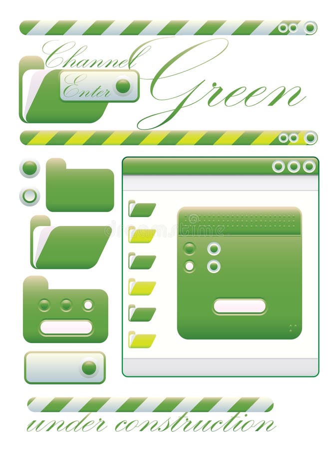 Web Graphic Interface Green Channel Stock Vector - Illustration of ...