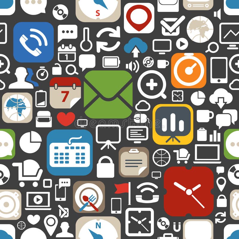 Web Graphic Interface Icons Stock Vector - Illustration of computer ...