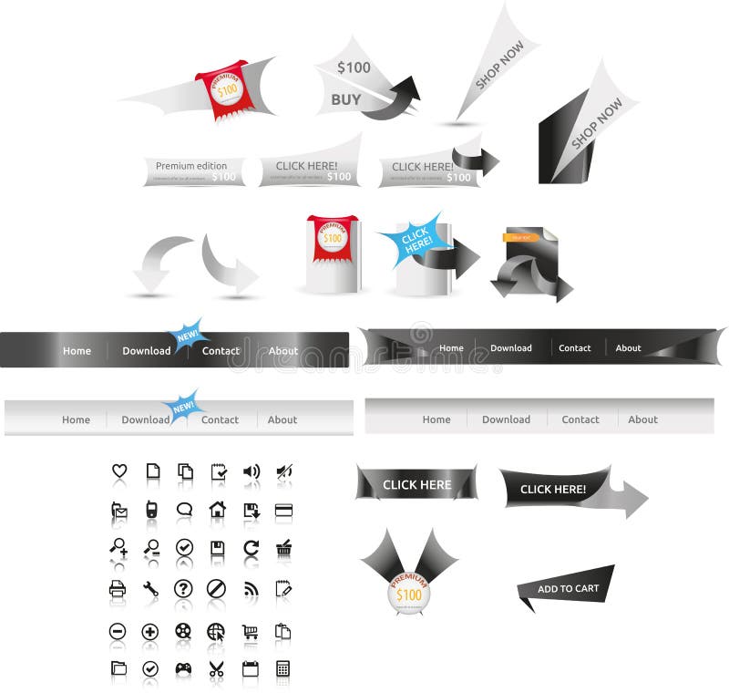 Web graphics stock illustration. Illustration of search - 34109555