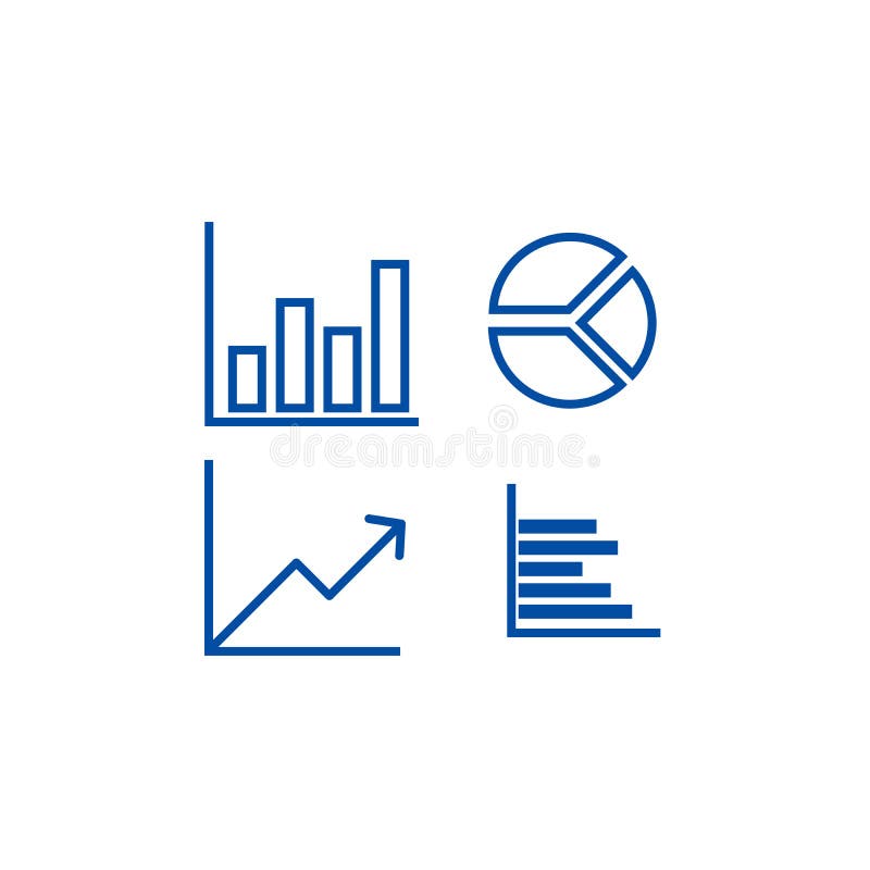 Graphs Line Icon Concept. Graphs Flat Vector Symbol, Sign, Outline ...