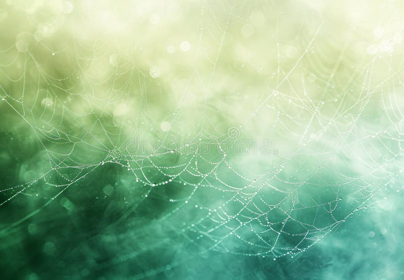 A Web of Green and Blue Colours with a Spider Web Pattern Stock ...