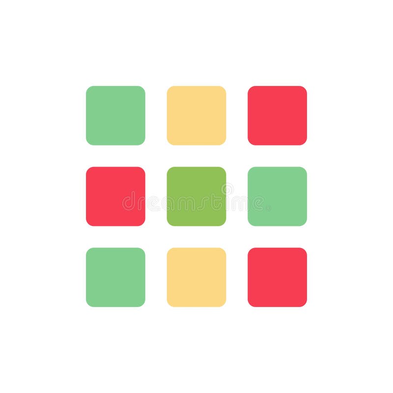 Web, Grid, Shape, Squares Flat Color Icon. Vector Icon Banner Template Stock Vector ...