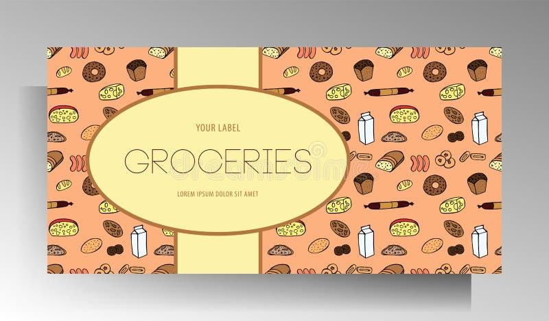 Grocery Banner Template Design. Vector Stock Illustration ...