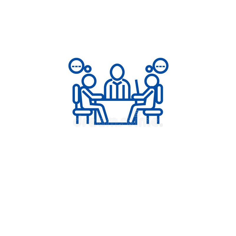 Group Brainstorm Line Icon Concept. Group Brainstorm Flat Vector Symbol ... Group Brainstorm Line Icon Concept. Group Brainstorm Flat Vector Symbol ...