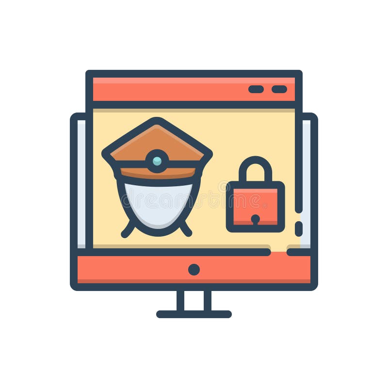 Color Illustration Icon for Web Guard, Safety and Protective Stock ...