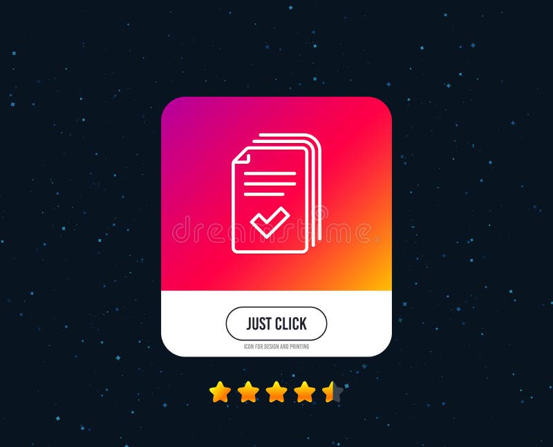 Handout Line Icon. Documents Example Sign. Vector Stock Vector ...