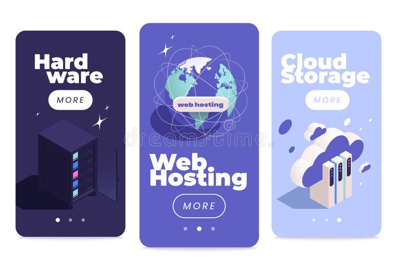Web Hardware Mobile Banners Stock Vector - Illustration of platform ...