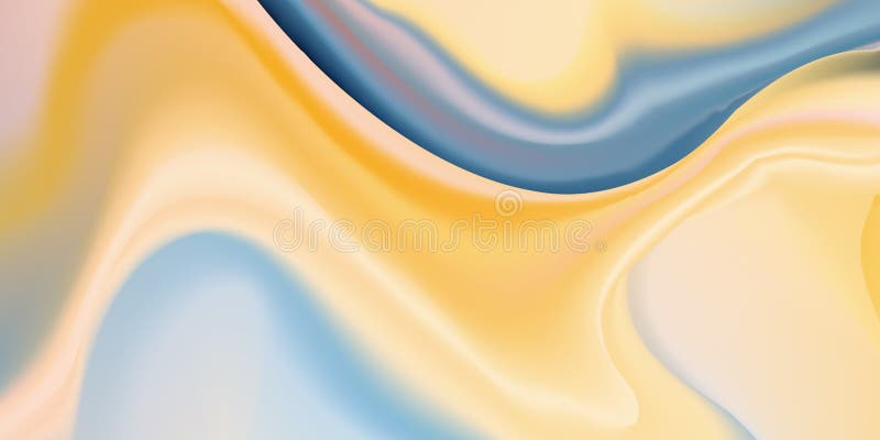 Web Header Background with Liquid Blue and Yellow Paint Flow. Stock ...