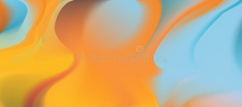 Web Header Background Design with Liquid Yellow and Blue Paint Flow ...