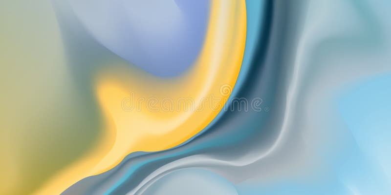 Web Header Background with Liquid Gery, Blue and Yellow Paint Flow ...