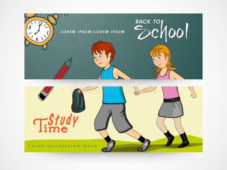 Web Header or Banner of Back To School. Stock Illustration ...