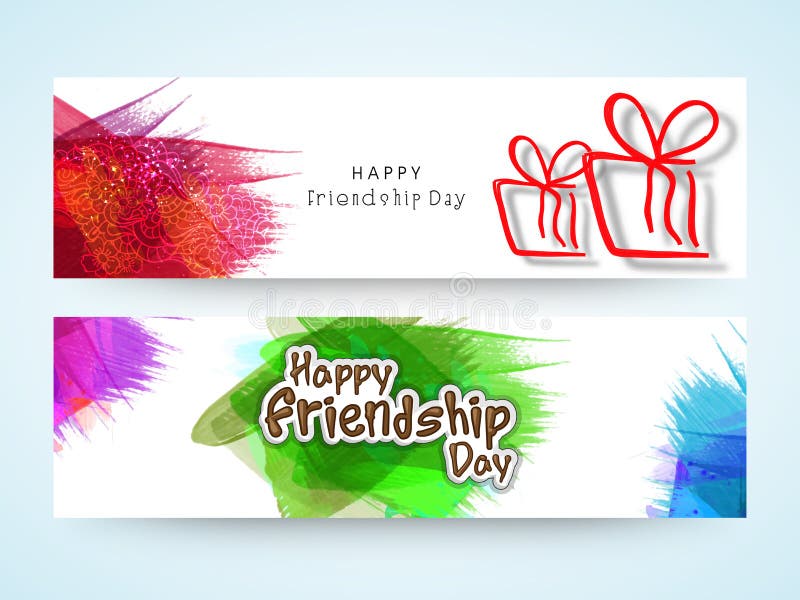 Web Header or Banner for Friendship Day. Stock Illustration ...