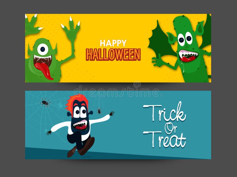 Web Header or Banner for Halloween Party. Stock Illustration ...