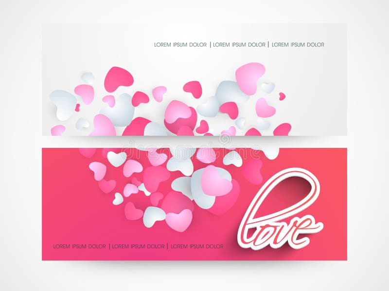 Web Header or Banner of Love. Stock Illustration - Illustration of ...