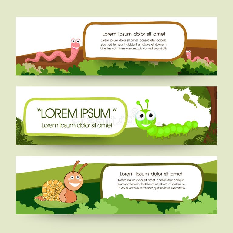 Web header or banner set. stock illustration. Illustration of modern ...