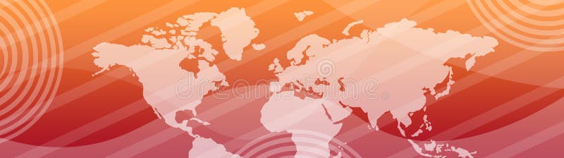 Web Header / Banner World Map Stock Illustration - Illustration of ...