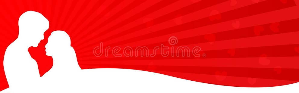 Web Header Couple in love stock illustration. Illustration of hands ...
