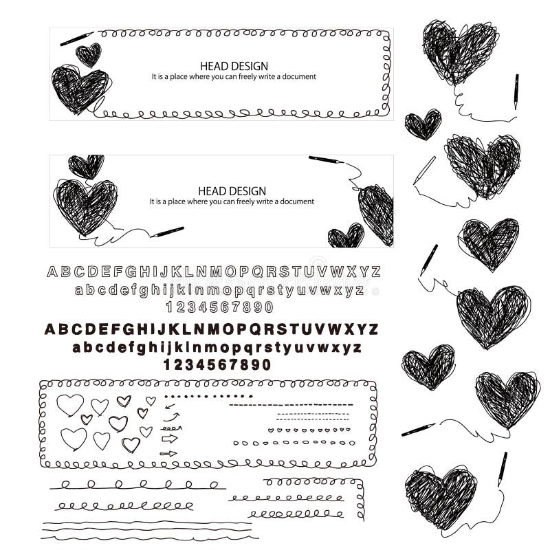 Web Header Design of the Heart that I Constituted at a Line, Stock ...