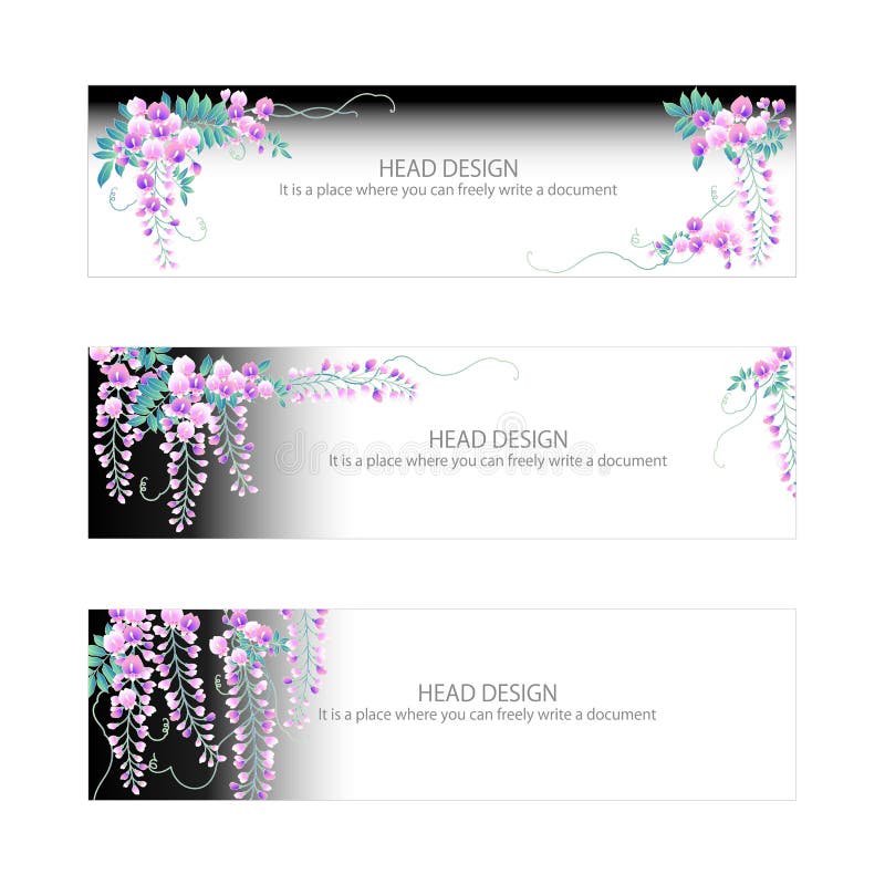 The Web Header Design Which I Used with a Japanese-style Flower, Stock ...
