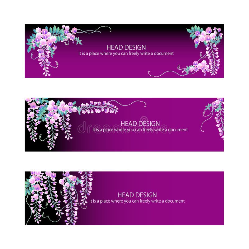 The Web Header Design Which I Used with a Japanese-style Flower, Stock ...