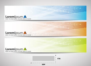 Web Header with Precise Dimensions - Template Stock Vector ...