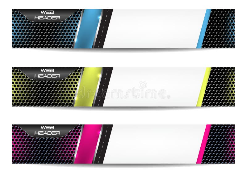Abstract Web Colorful Line Header Footer Set Stock Vector ... Abstract Web Colorful Line Header Footer Set Stock Vector ...