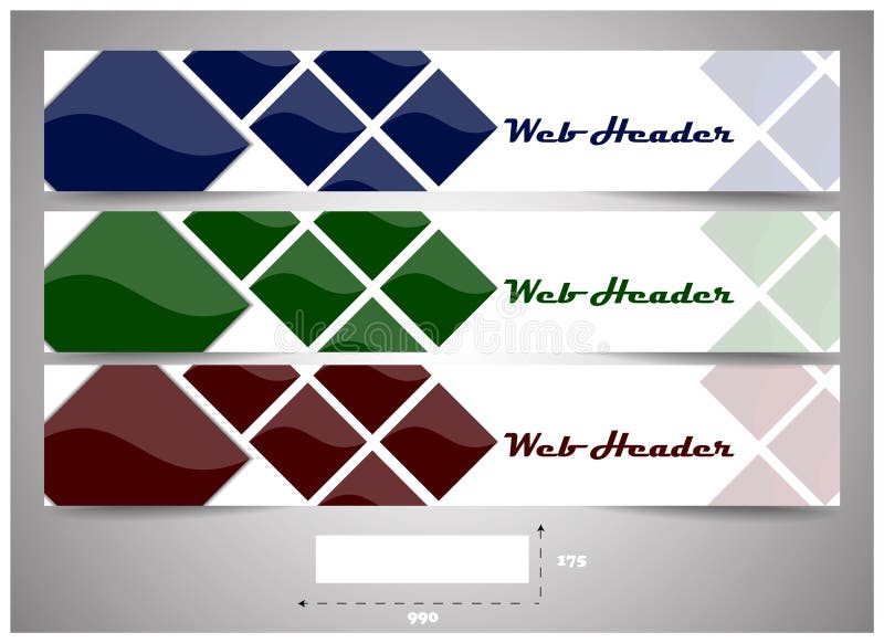 Web Headers, Set of Banners Stock Vector - Illustration of clean ...