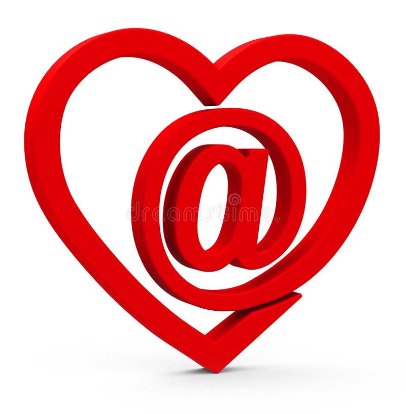 Symbol of Internet As Heart Stock Illustration - Illustration of choose ...