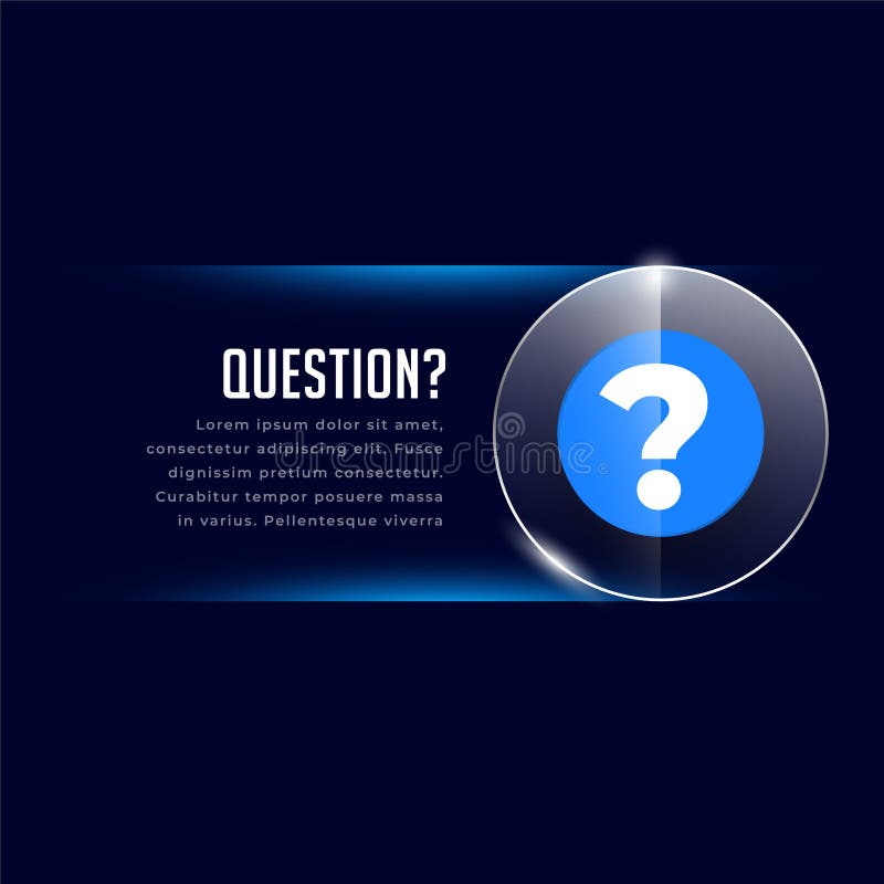 Question Mark Symbol with Blue Lights Background Stock Vector ...