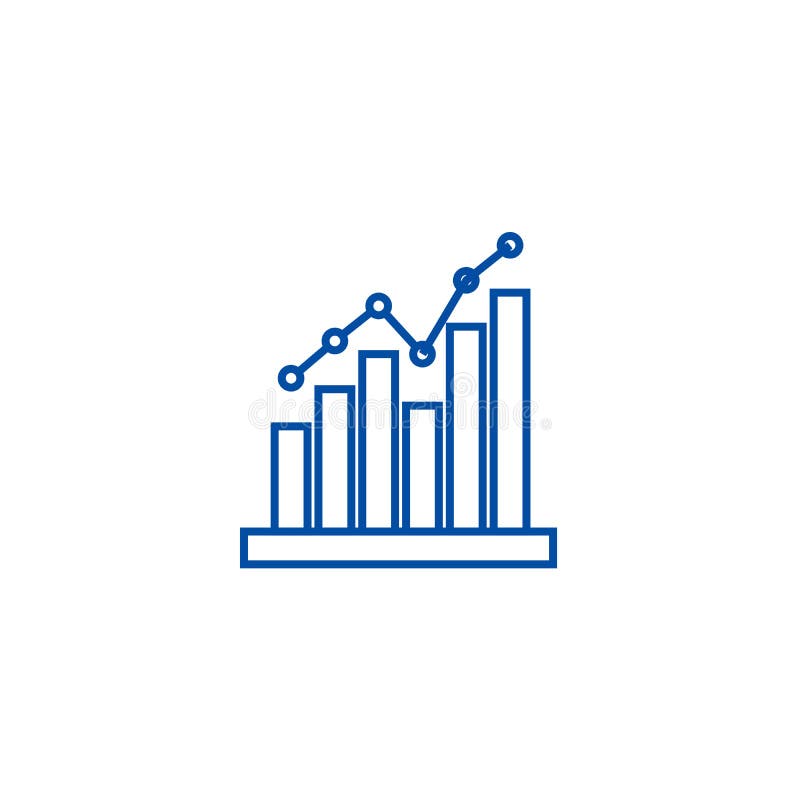 Histogram Line Icon Concept. Histogram Flat Vector Symbol, Sign ...