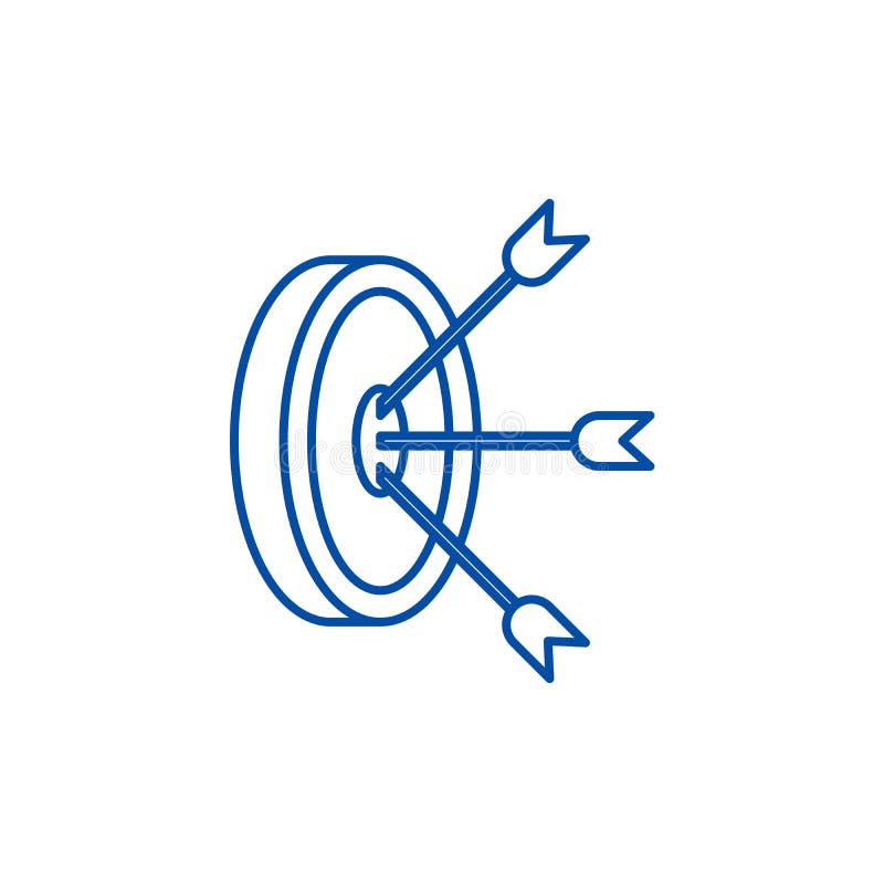 Hit the Mark Line Icon Concept. Hit the Mark Flat Vector Symbol, Sign ...