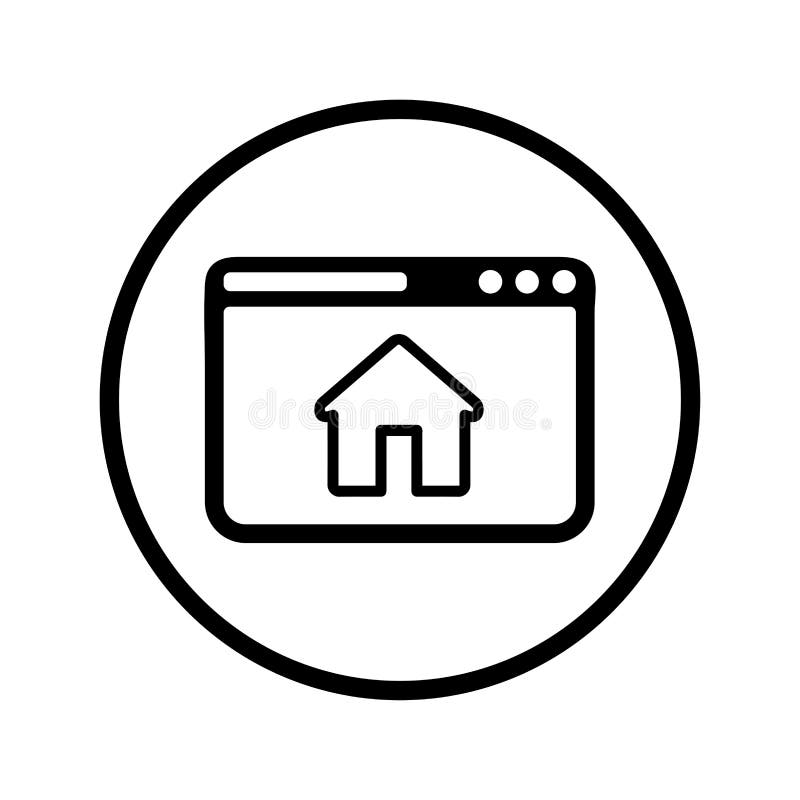 Homepage icon stock illustration. Illustration of symbol - 15898136