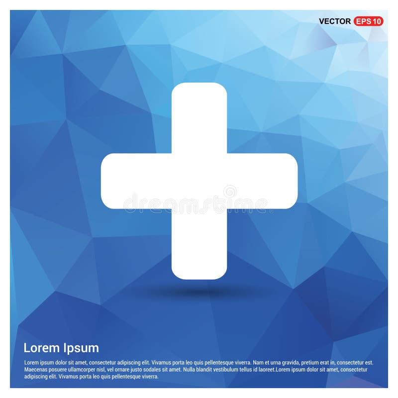 Hospital Plus Sign Button Icon Stock Vector - Illustration of hospital ...