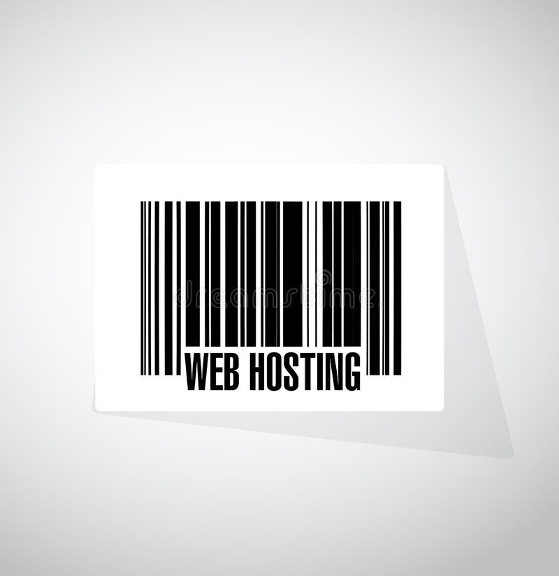 Web Hosting Barcode Sign Concept Stock Illustration - Illustration of ...